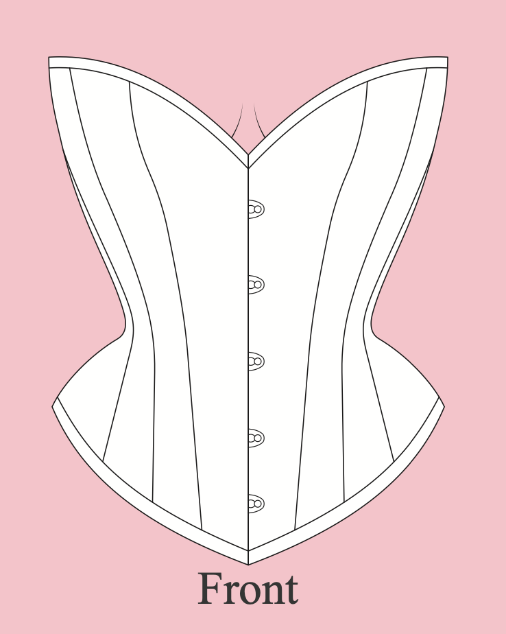 Sylvia Curvy Modern Victorian Corset by Aranea Black | Threadloop
